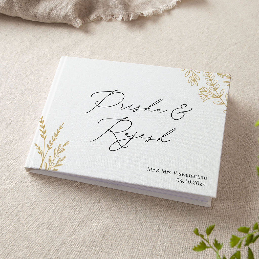 Meadow Personalised Names Wedding Guest Book – No Ordinary Weddings