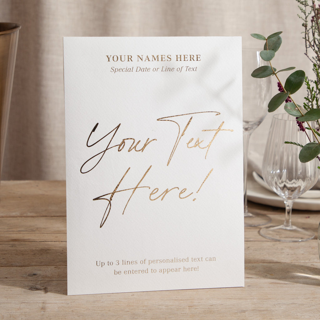 Autograph - Small Wedding Signs - Custom - Foiled – No Ordinary Weddings