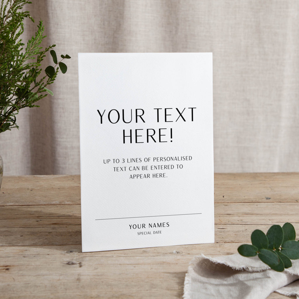 Simple Elegance - Small Wedding Signs - Custom - Printed – No Ordinary ...