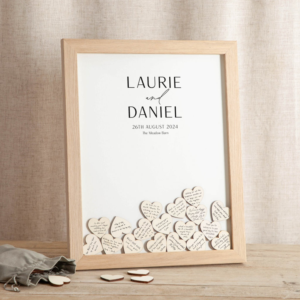 Modern Elegance Drop Top Frame Wedding Guest Book – No Ordinary Weddings
