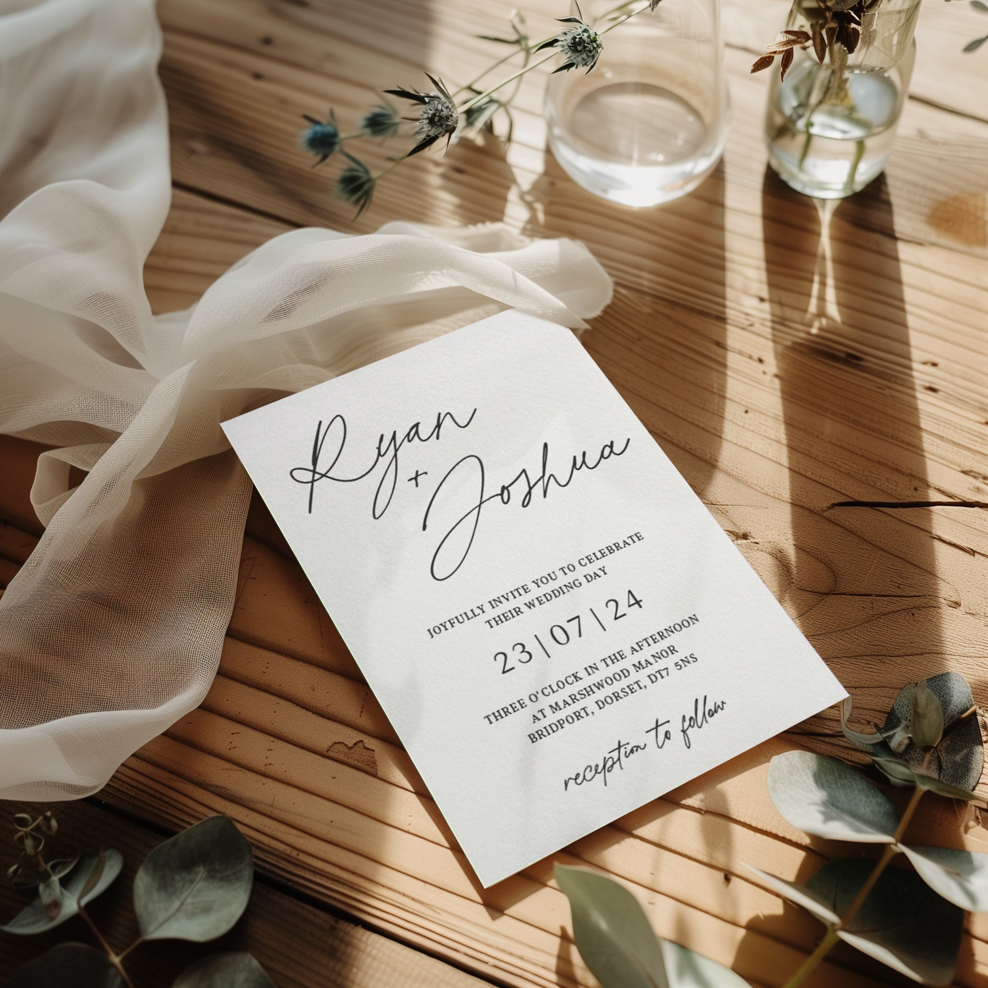 Moon & Stars Foiled Wedding Invitation – No Ordinary Weddings